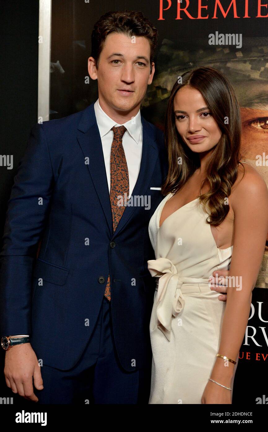 Miles Teller and Keleigh Sperry attend the Thank You for Your Service ...