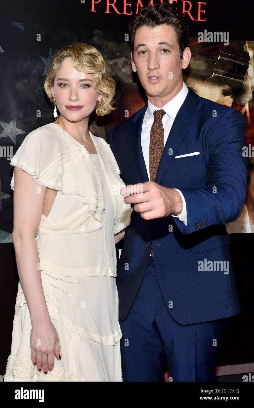 Haley Bennett and Miles Teller attend the Thank You for Your Service ...