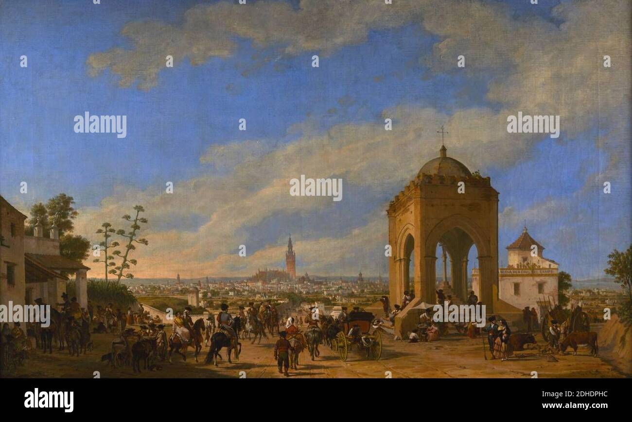 La Cruz del Campo (Sevilla), por Joaquín Domínguez Bécquer Stock Photo ...