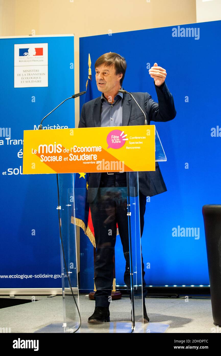 Nicolas Hulot french ministry of solidarity and ecology transition ...