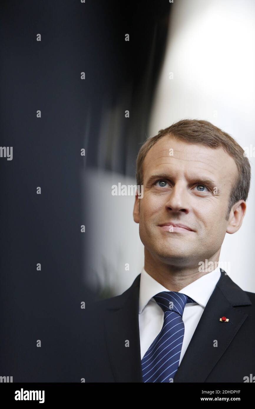 President Emmanuel Macron during the inauguration of the Institute of ...