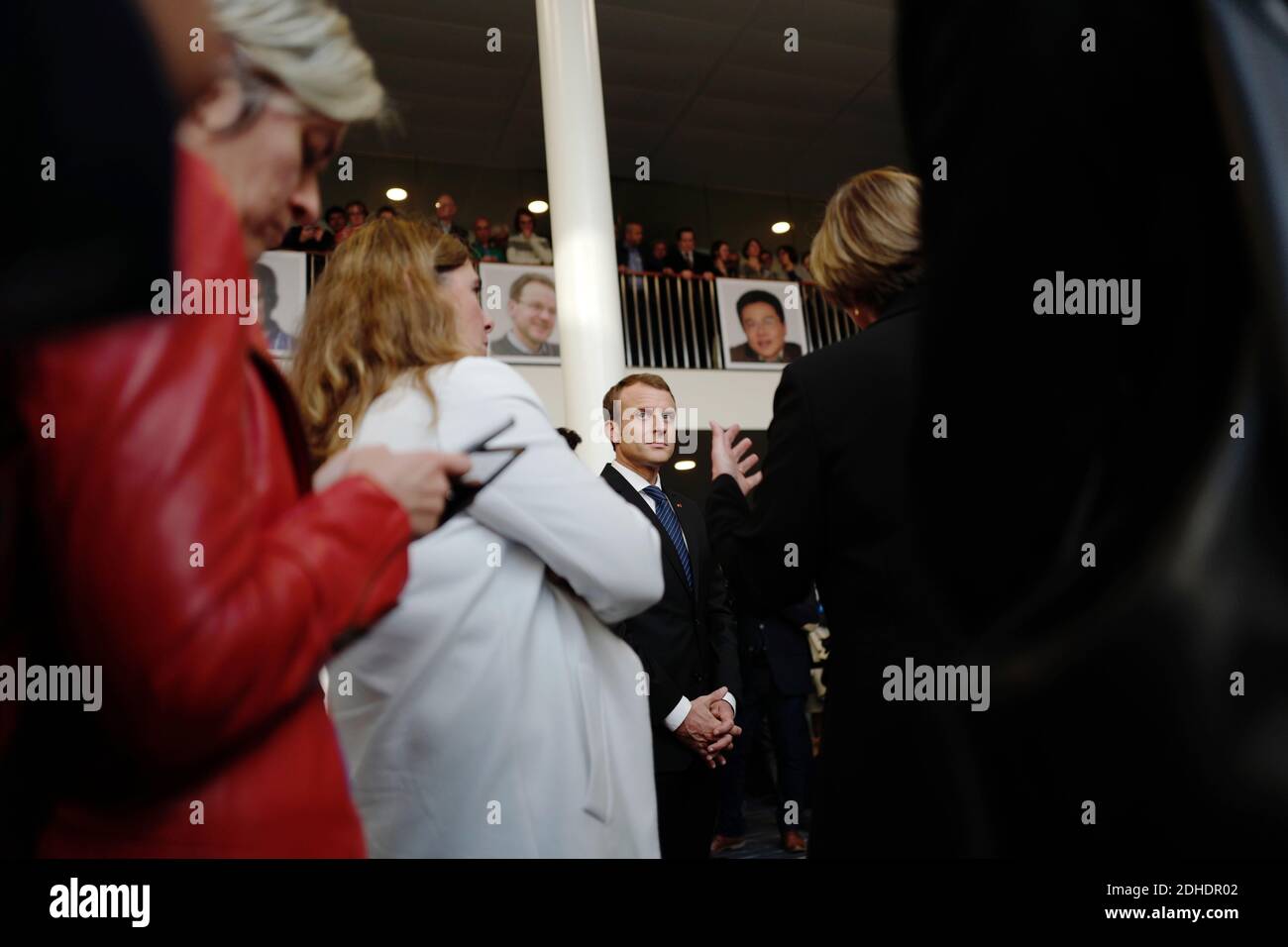 President Emmanuel Macron during the inauguration of the Institute of ...
