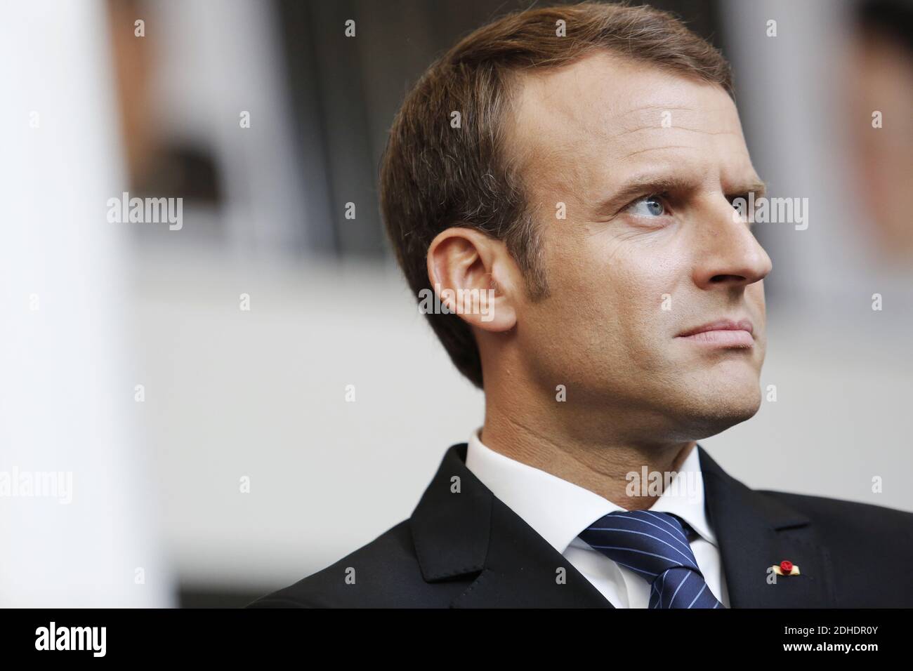 President Emmanuel Macron during the inauguration of the Institute of ...