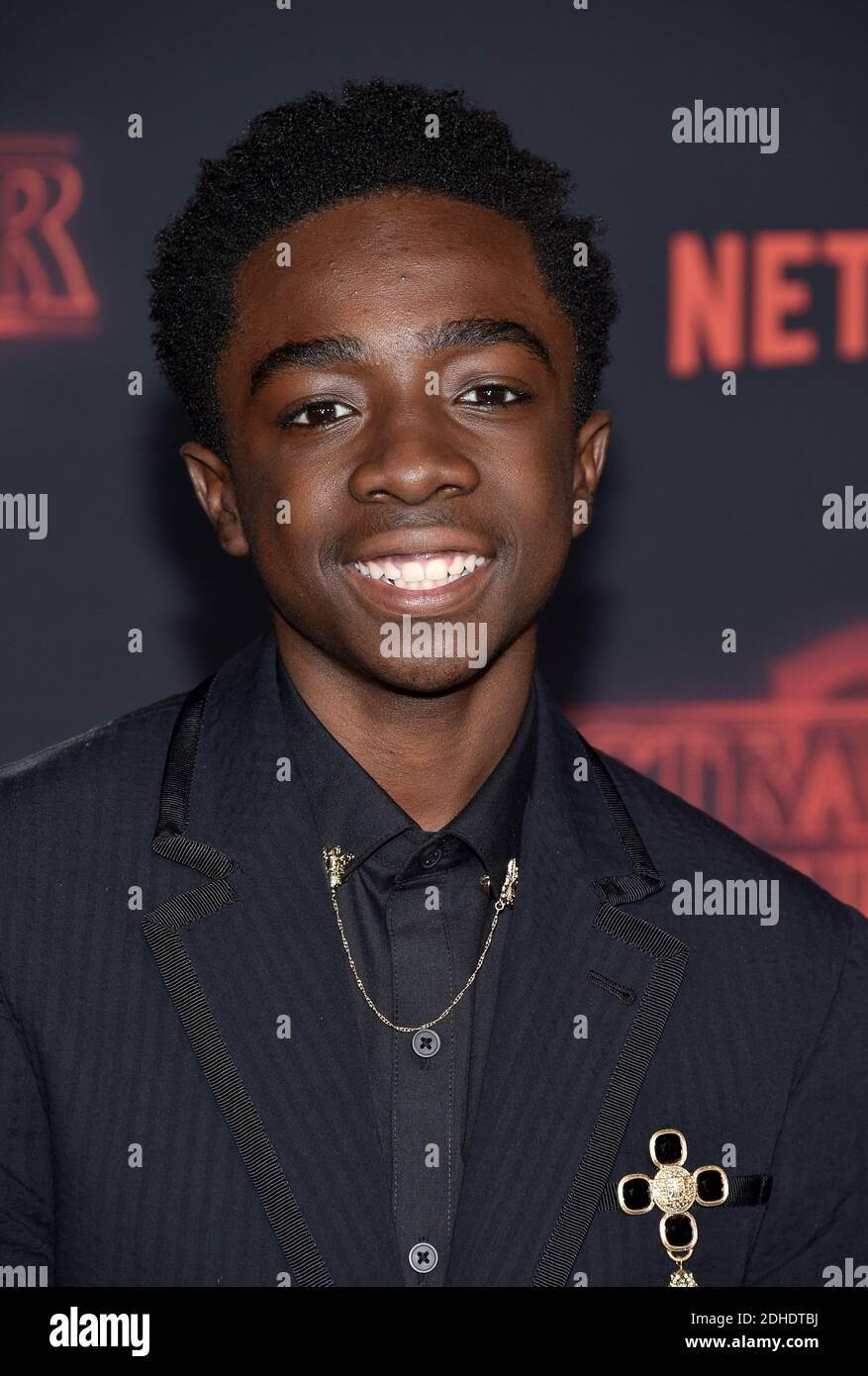 Caleb McLaughlin attends the Premiere of Netflix's 'Stranger Things ...