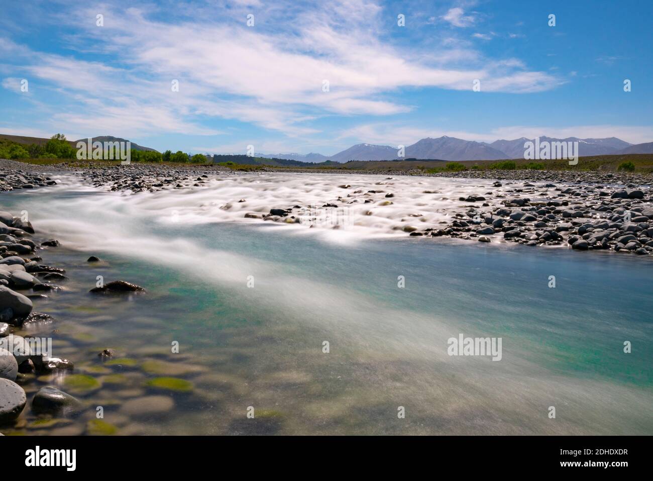 Tekapo River in CAnterbury New Zealand Stock Photo - Alamy
