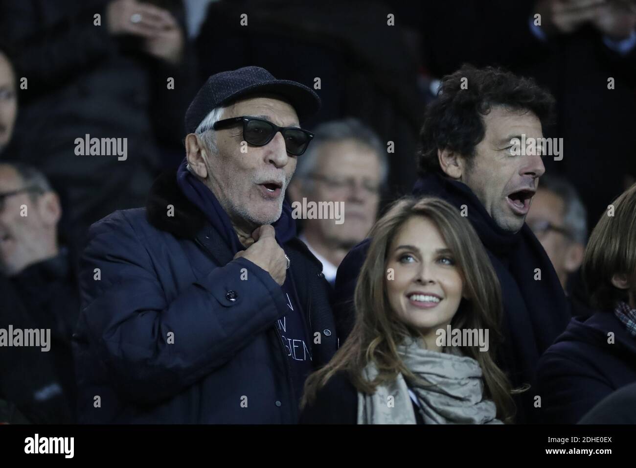 Gerard Darmon and Patrick Bruel during the Group stage -Group B- of the ...