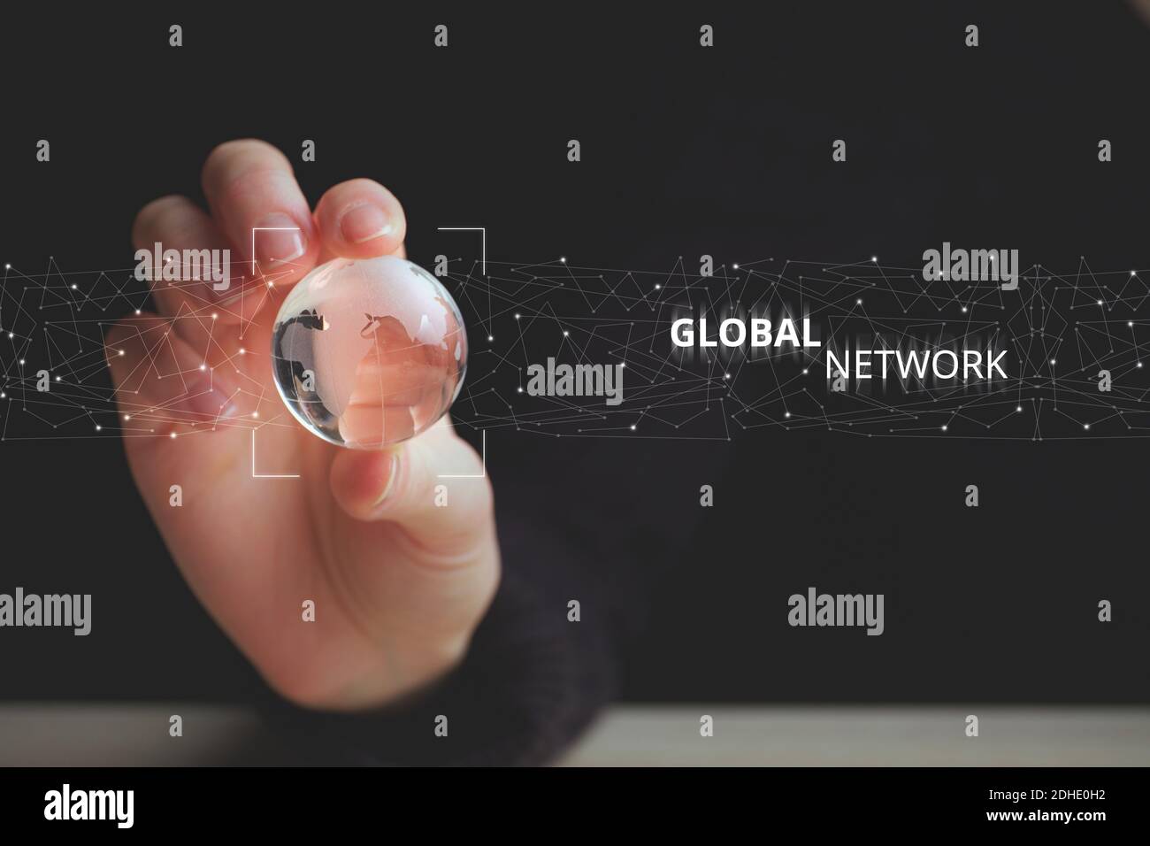 Global network and telecommunication smart technology concept Stock ...