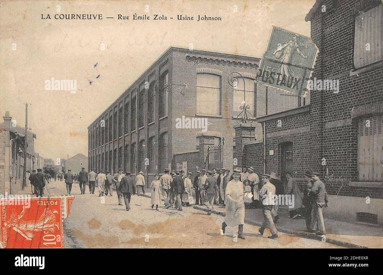 La Courneuve.Rue Emile-Zola.Usine Johnson Stock Photo - Alamy
