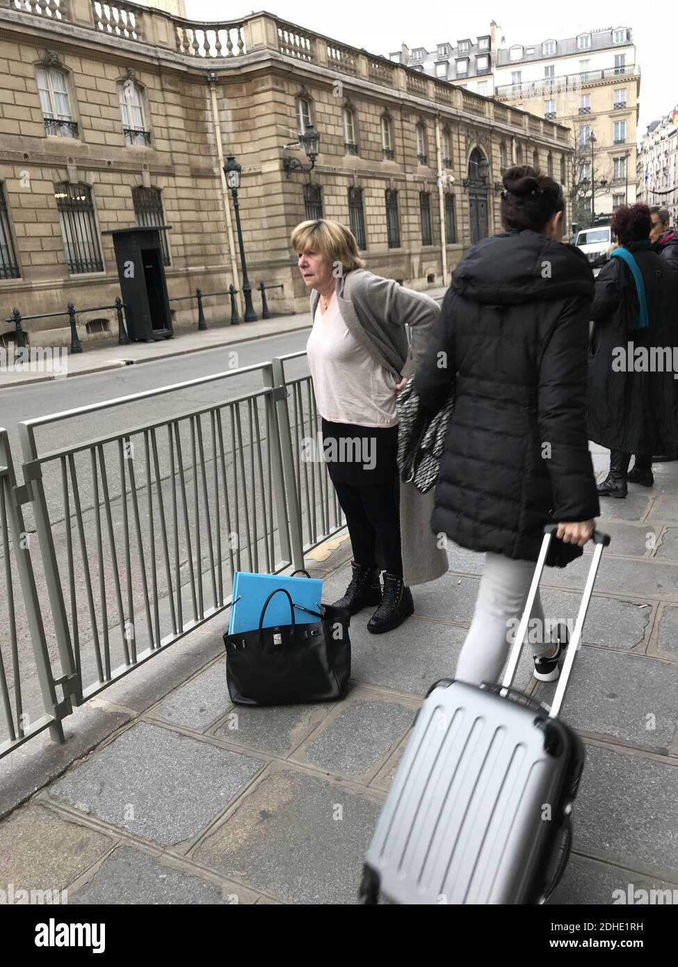 Michele Marchand as Mimi arriving in Palais de l'Elysee, Paris, France ...