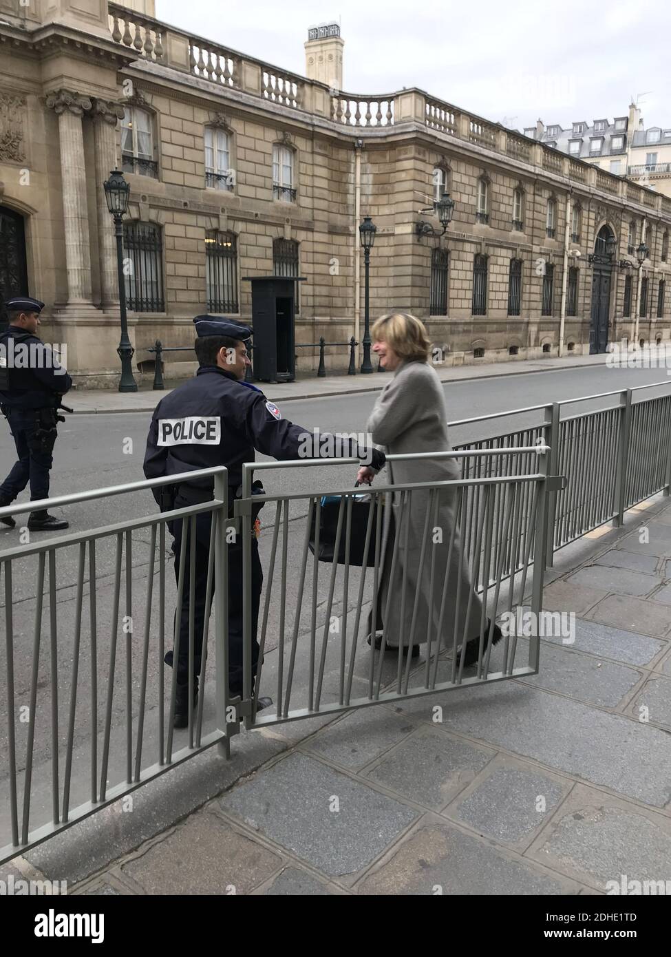 Michele Marchand as Mimi arriving in Palais de l'Elysee, Paris, France ...