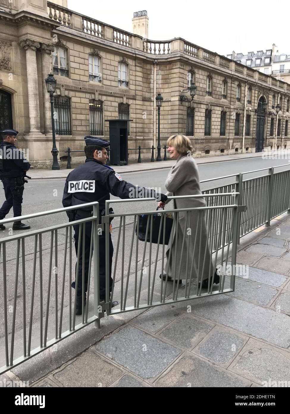 Michele Marchand as Mimi arriving in Palais de l'Elysee, Paris, France ...