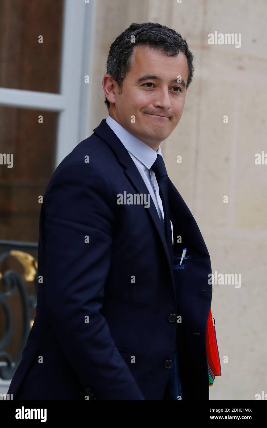 Minister of Action and Public Accounts Gerald Darmanin leaving the ...