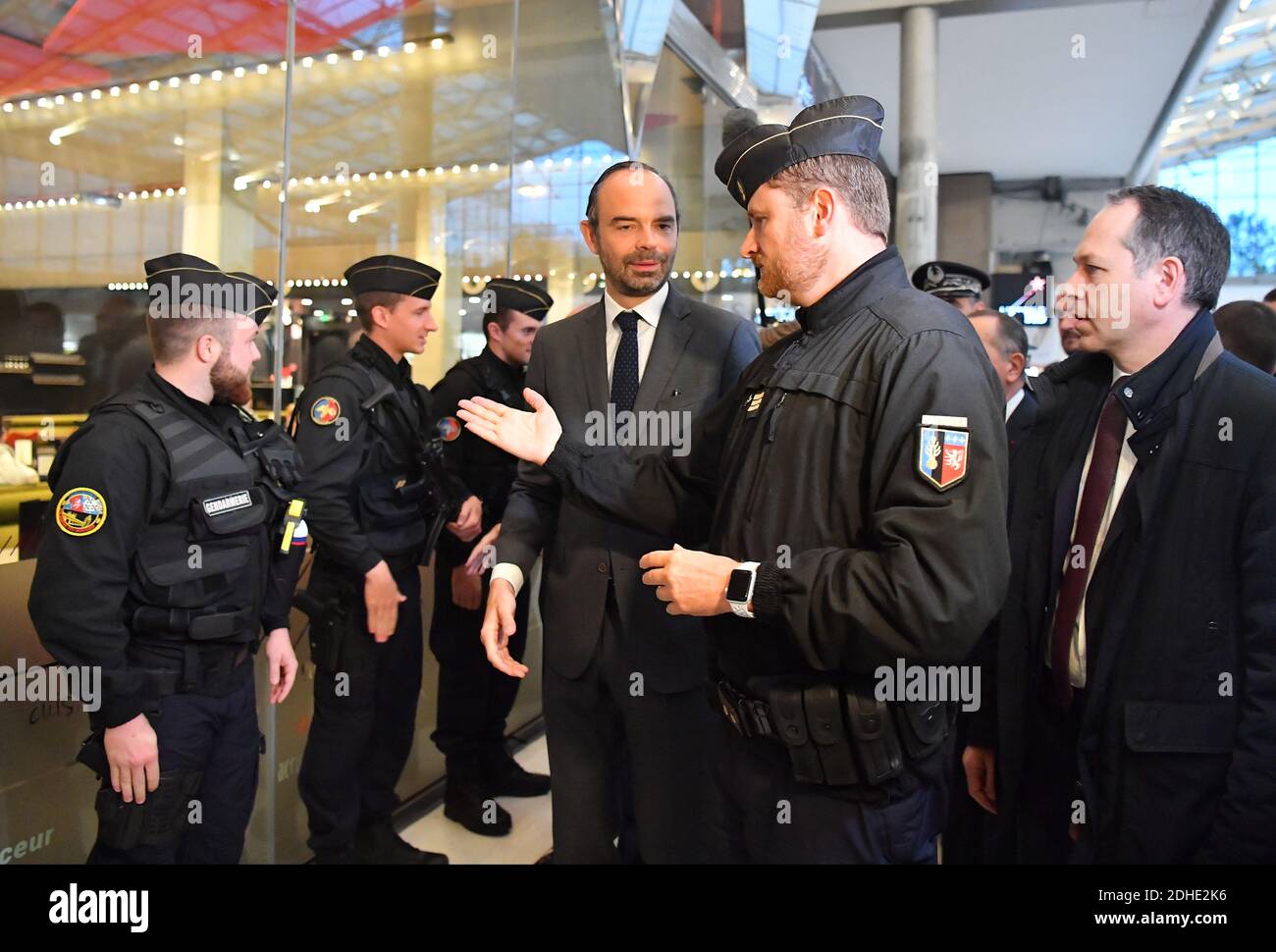 Prime Minister Edouard Philippe visits the Gare du Nord train station ...