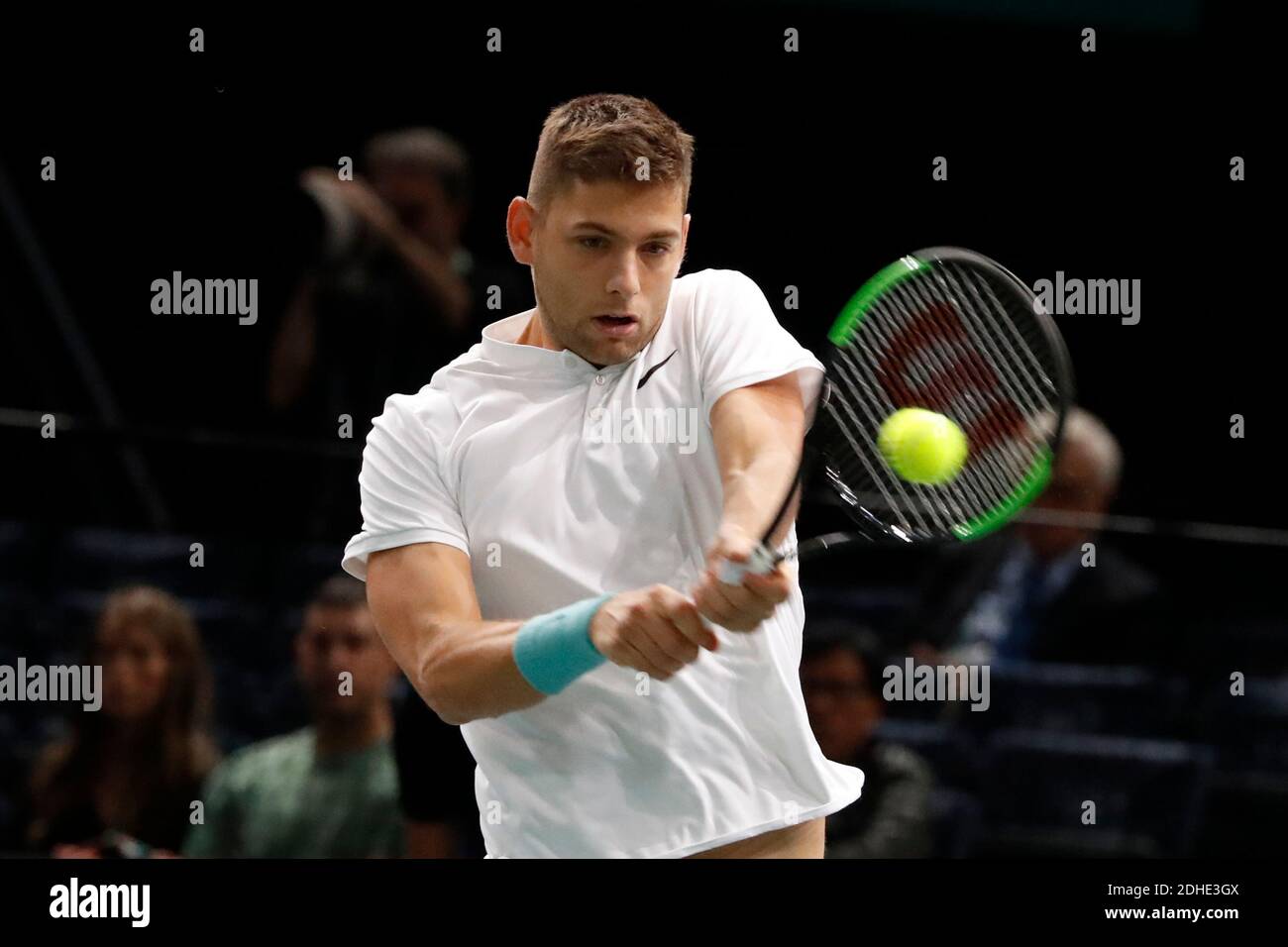 Serbia's Filip Krajinovic playing in the 1/2 of finals of the Rolex ...