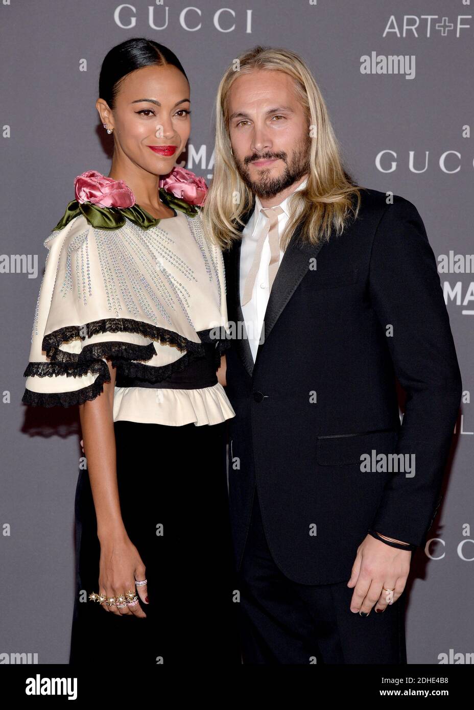 Marco Perego, Zoe Saldana attend the LACMA Art + Film Gala honoring ...