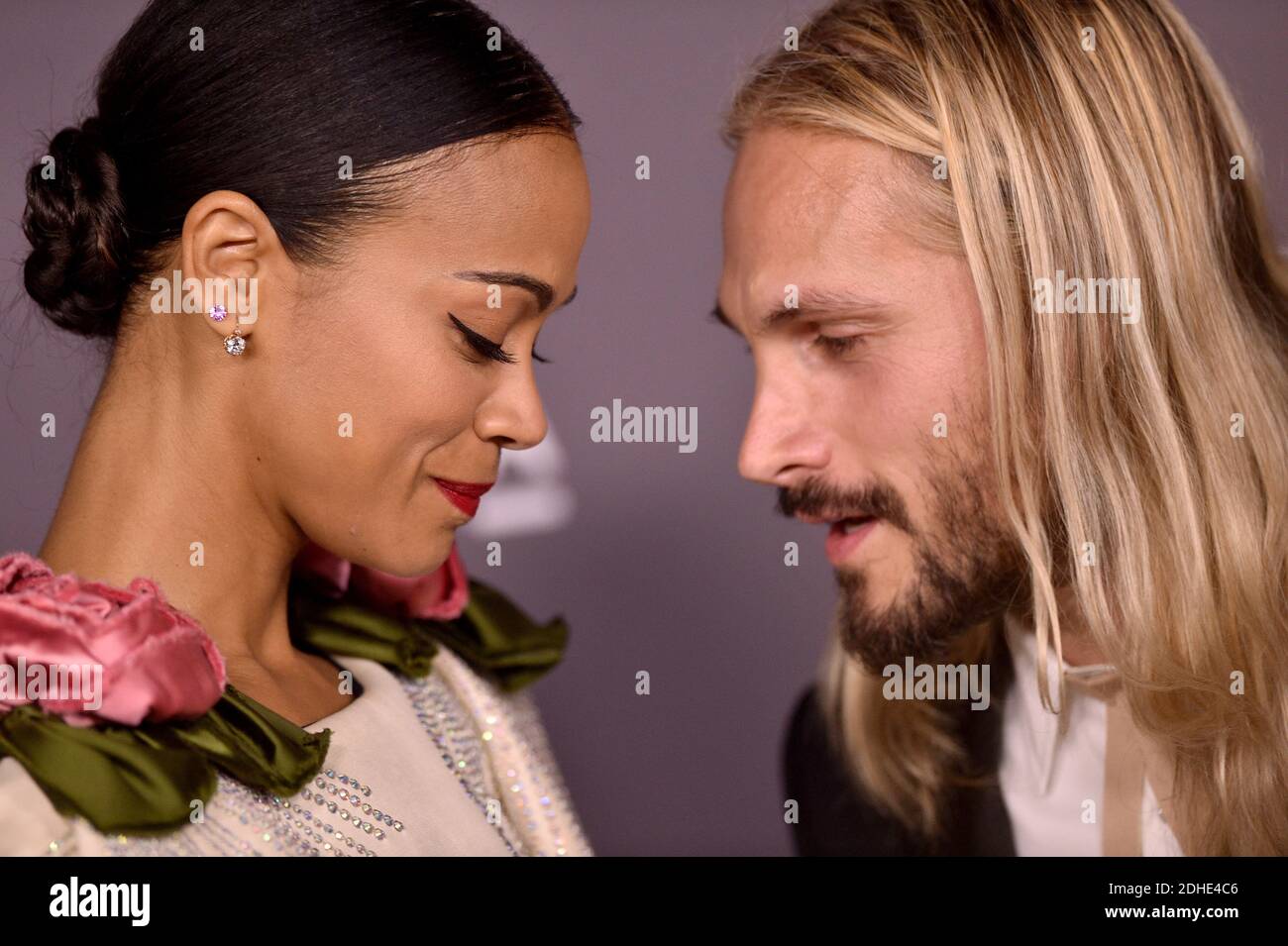 Marco Perego, Zoe Saldana attend the LACMA Art + Film Gala honoring ...