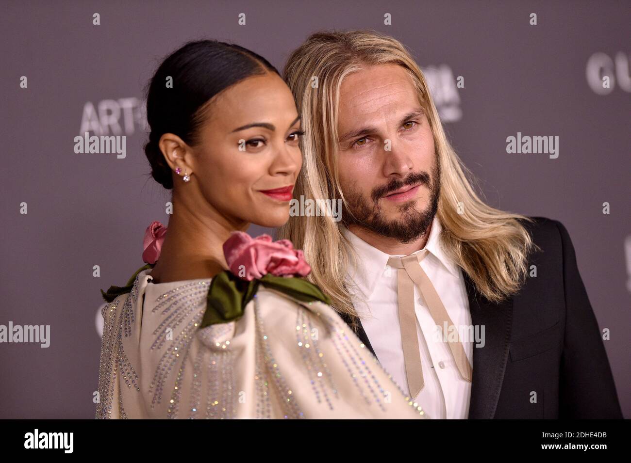 Marco Perego, Zoe Saldana attend the LACMA Art + Film Gala honoring ...