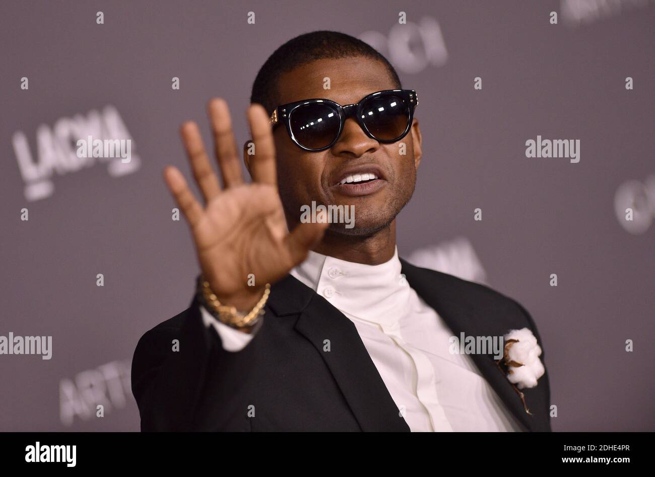 Usher attends the LACMA Art + Film Gala honoring Mark Bradford and ...