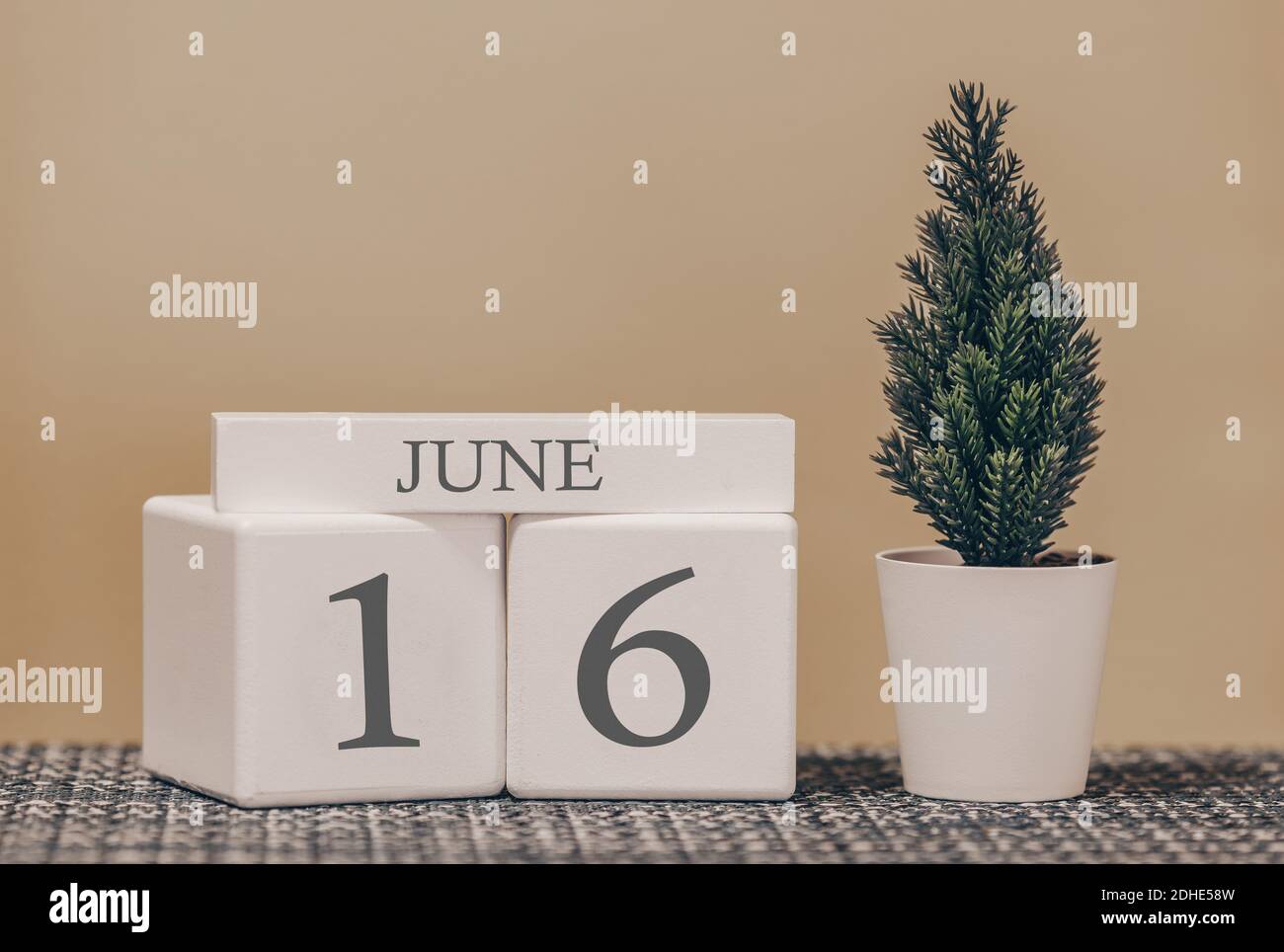 Desk calendar for use in different ideas. Summer month - June and the ...