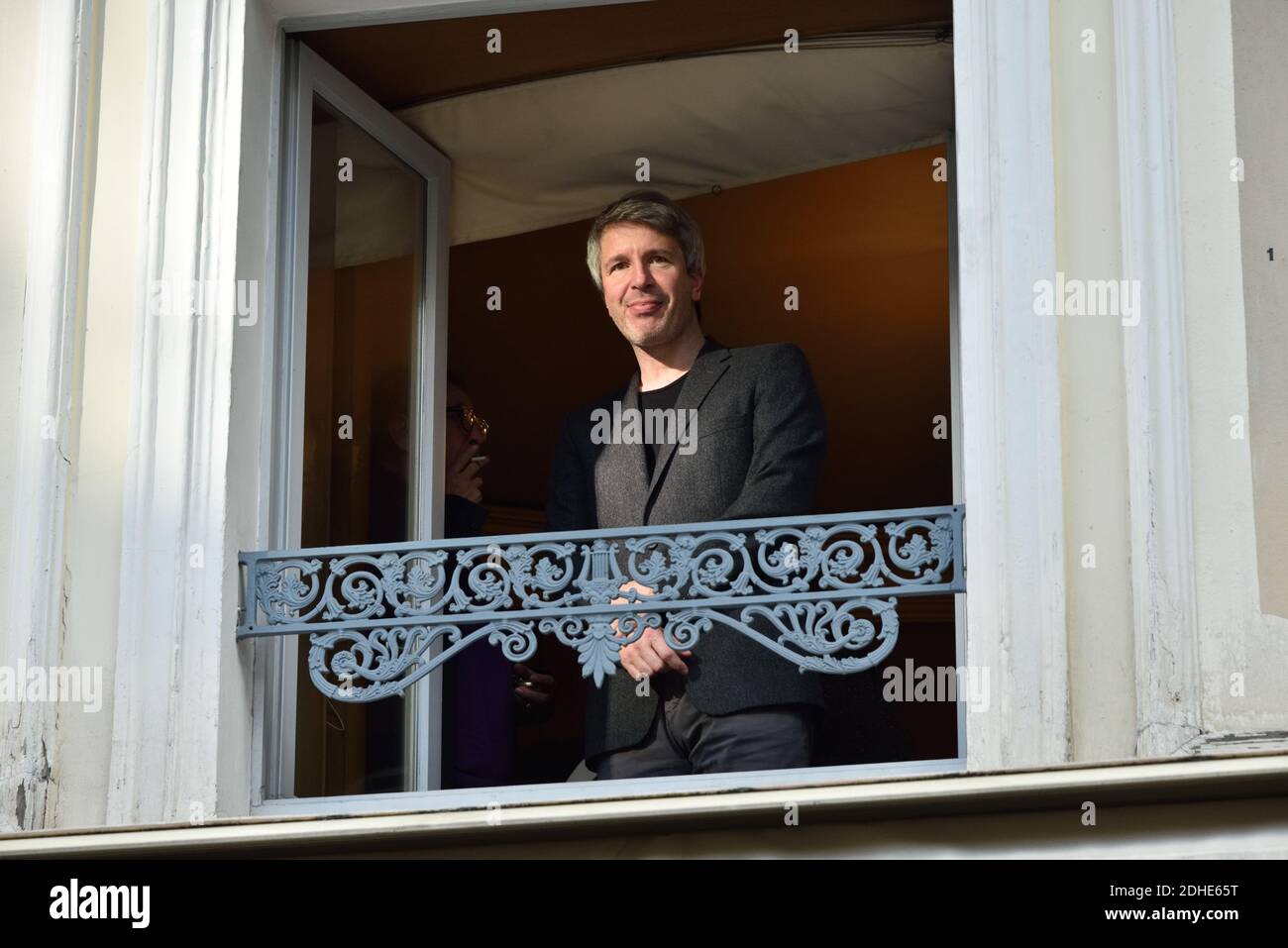 French writer Eric Vuillard poses after being awarded with the Prix ...