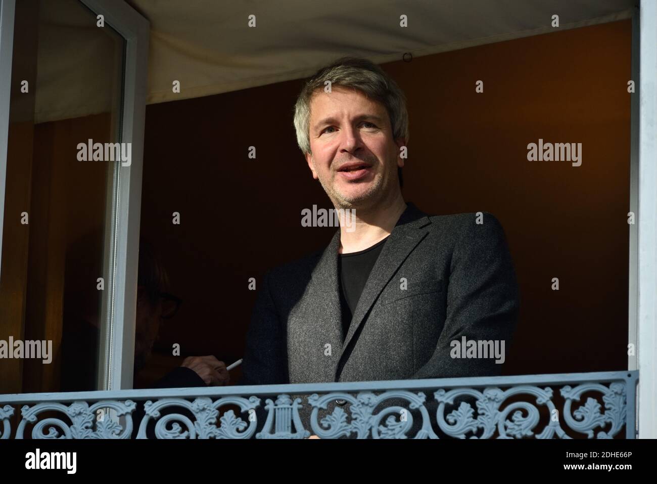 French writer Eric Vuillard poses after being awarded with the Prix ...