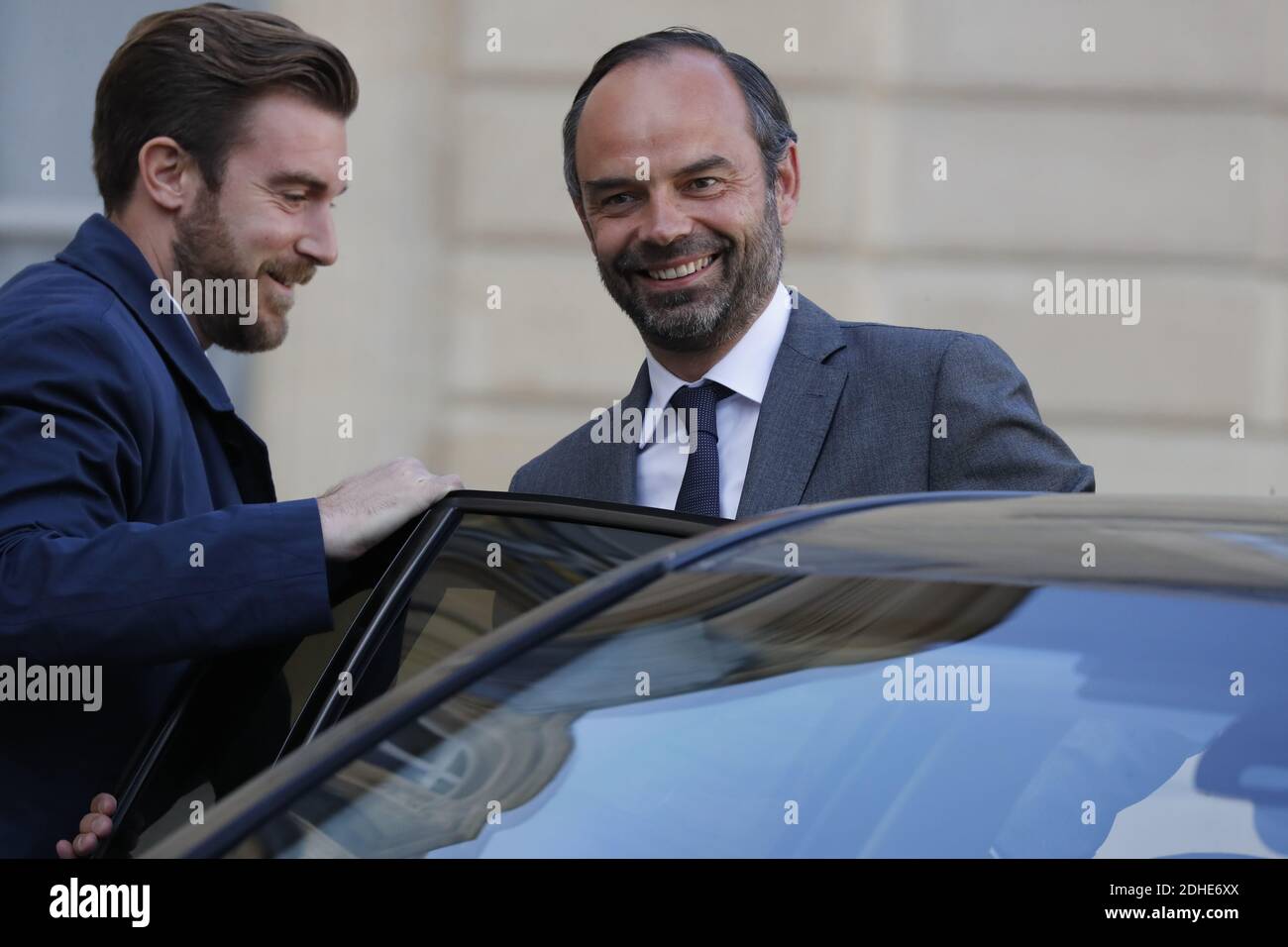 Prime Minister Edouard Philippe leaving the weekly Cabinet meeting at ...
