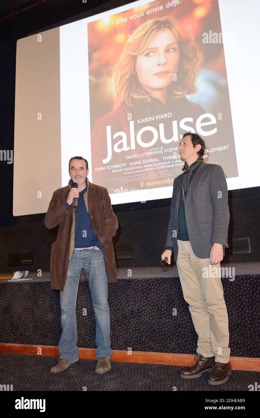Bruno Todeschini et Stephane Foenkinos assistent a la premiere du film ...