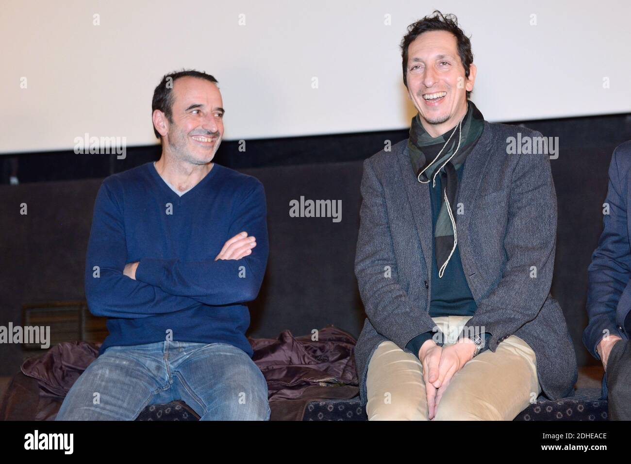 Bruno Todeschini et Stephane Foenkinos assistent a la premiere du film ...