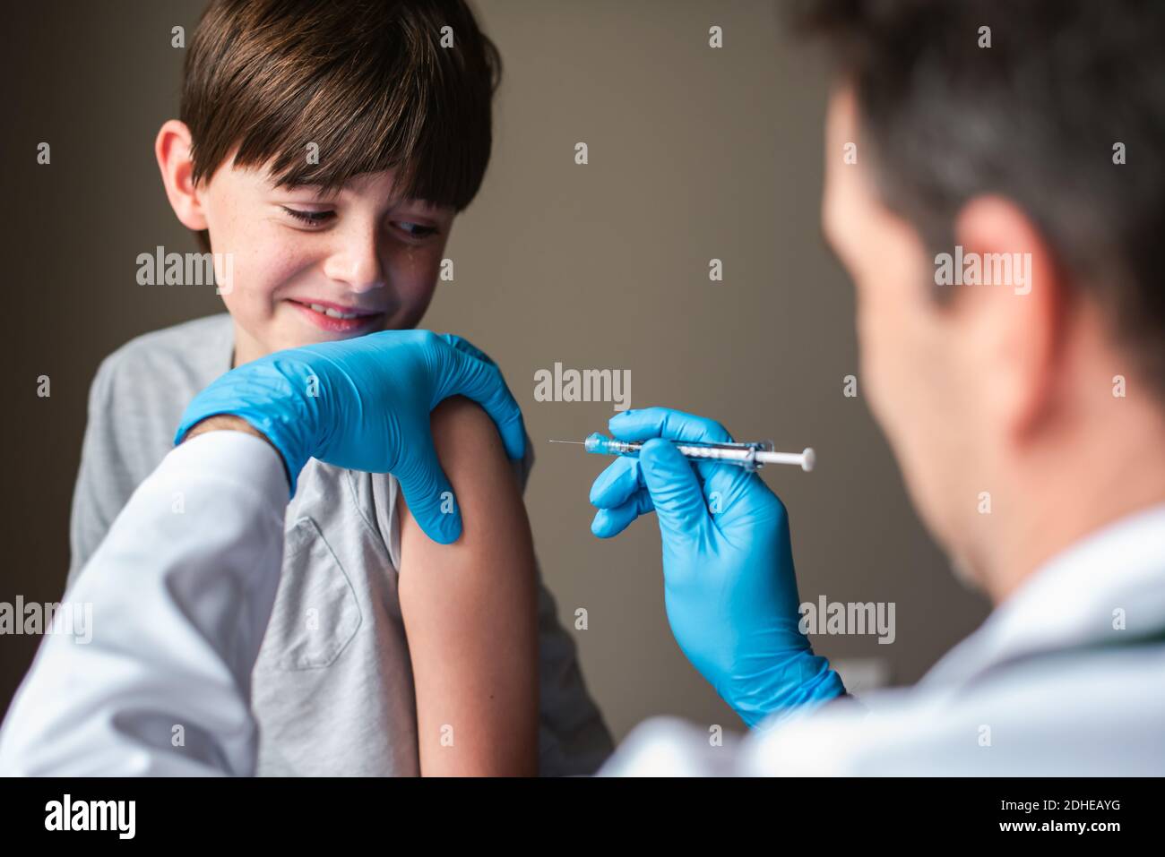 Caucasian male getting shot hi-res stock photography and images - Alamy