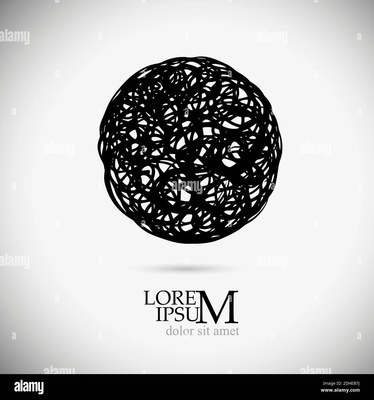 A ball of lines. Vector illustration Stock Vector Image & Art - Alamy