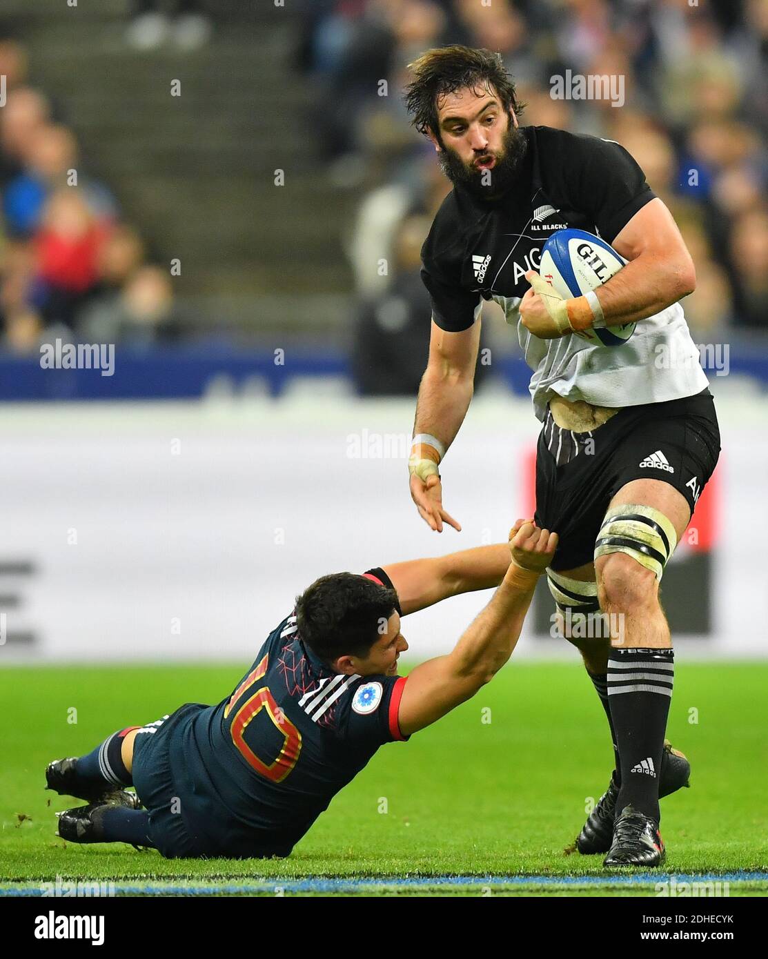 New Zeland 's Sam Whitelock during a rugby union international match at ...