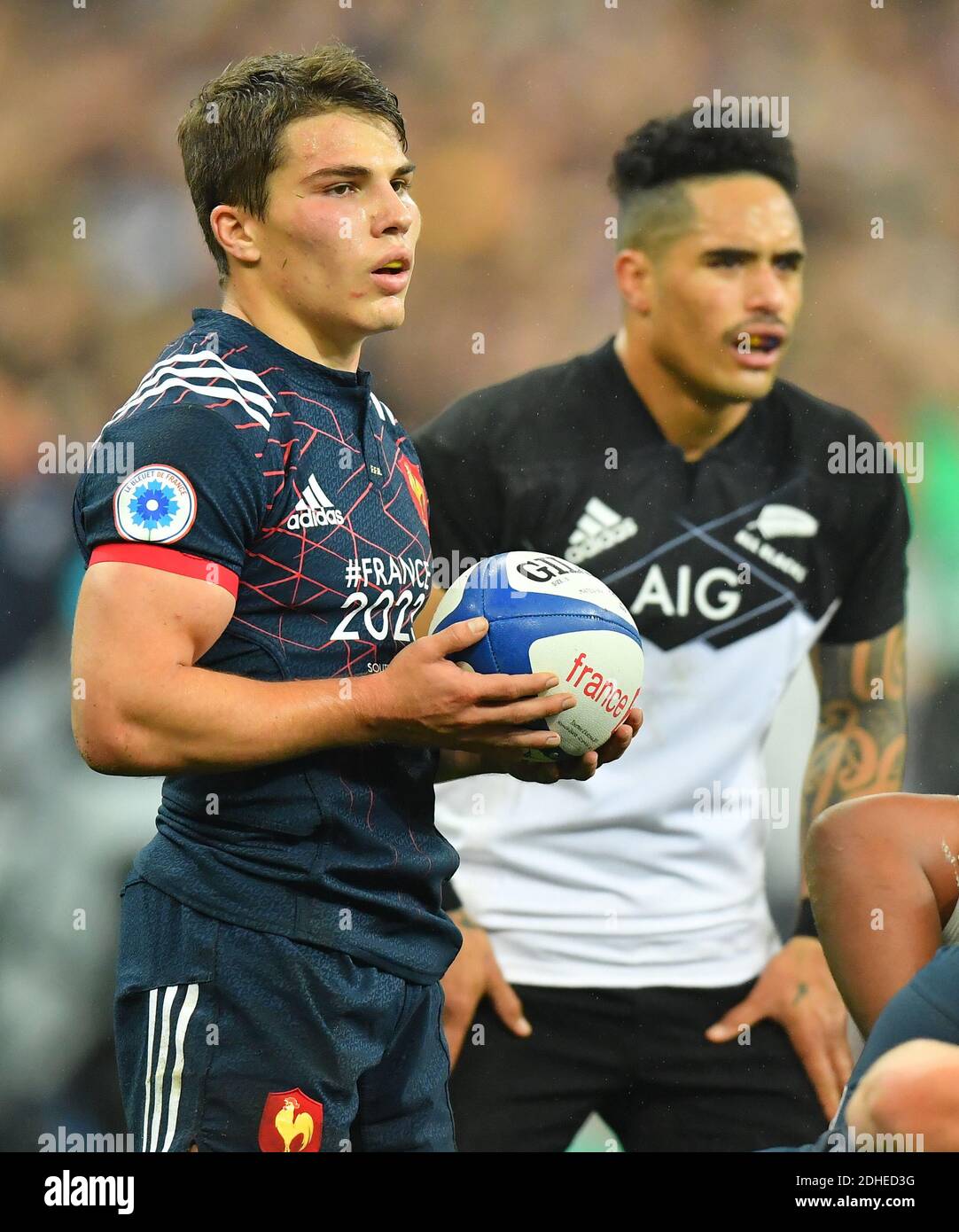 France 's Antoine Dupont during a rugby union international match at ...