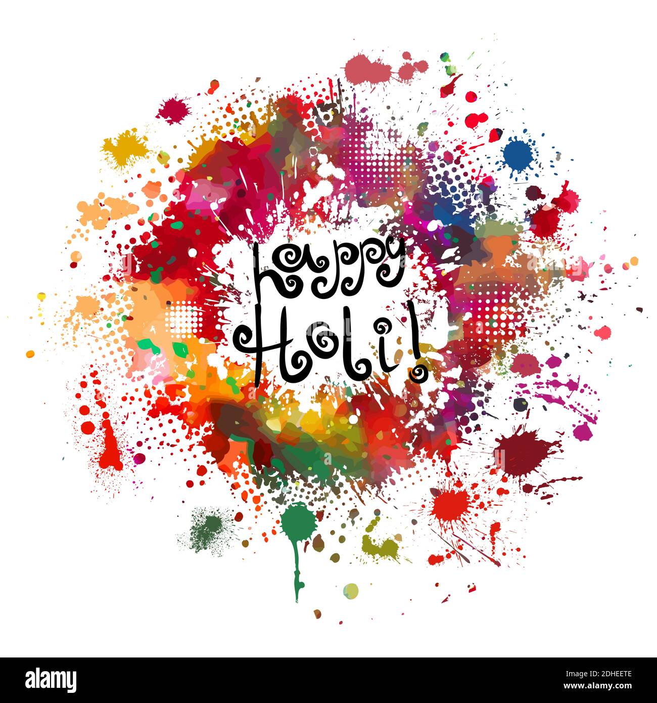 Happy Holi. The background spots. Vector illustration Stock Vector ...