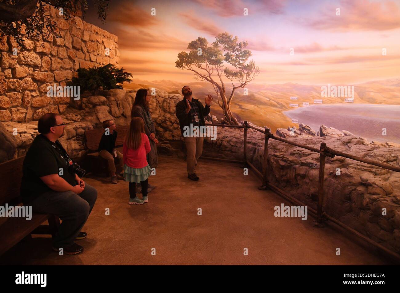 Visitors tour the 'World of Jesus of Nazareth' exhibit during a media ...