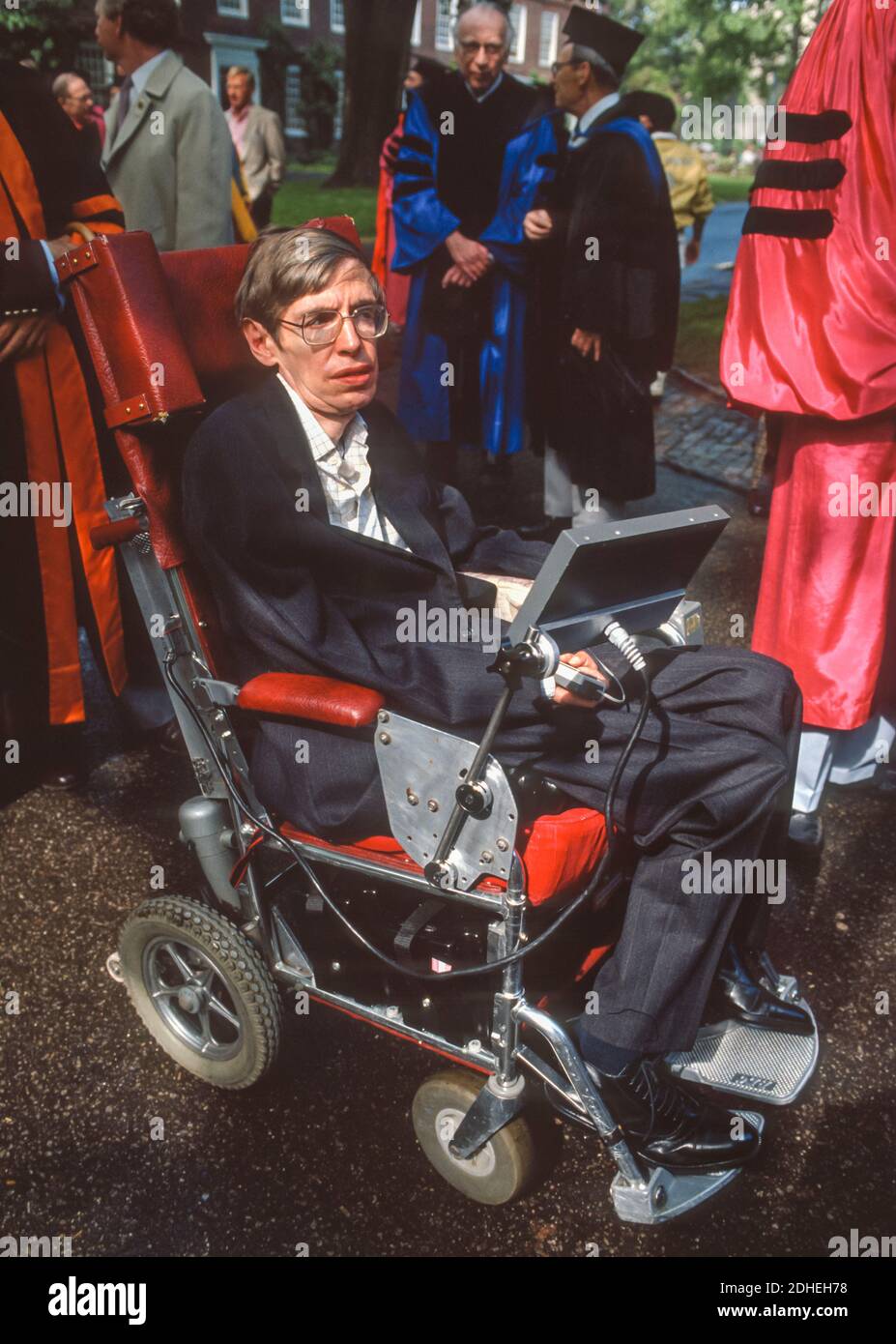 CAMBRIDGE, MASSACUSETTS, USA, JUNE 7, 1990 - Physicist Stephen Hawking ...