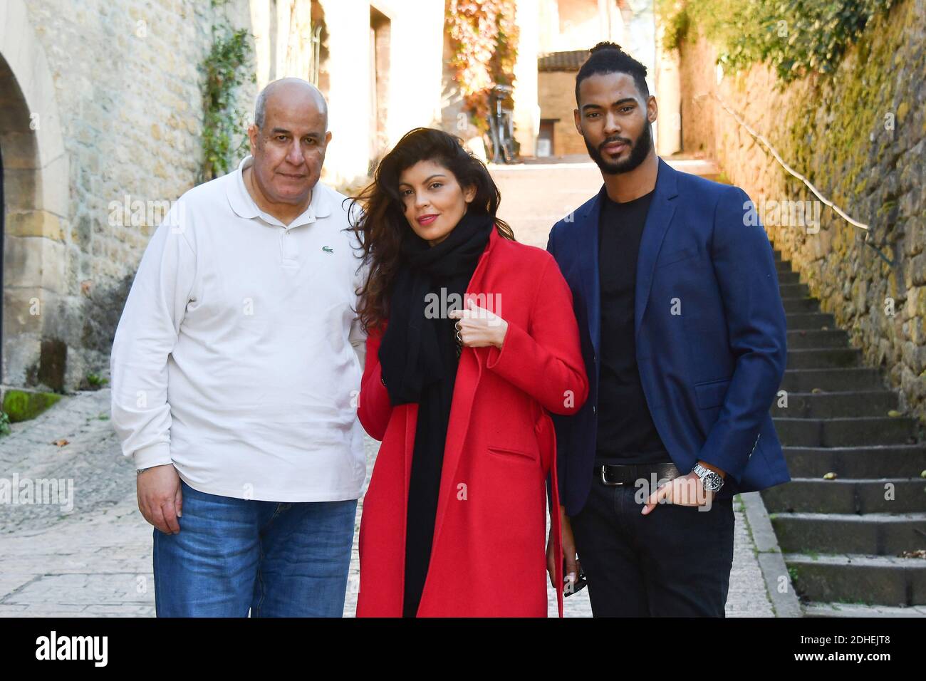 Mimoun Benabderrahmane and Nawell Madani pose at the photocall of the ...
