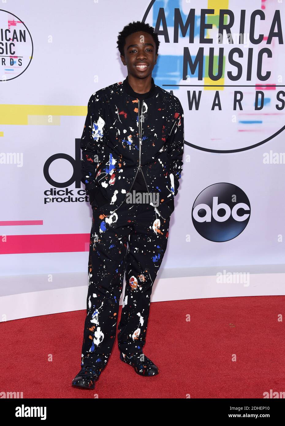 Caleb McLaughlin attends the 2017 American Music Awards at Microsoft ...