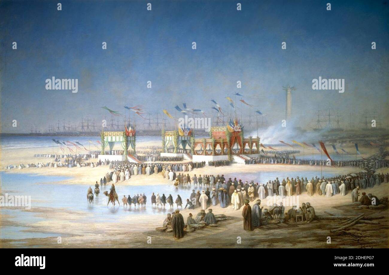 L'inauguration du canal de Suez, 17 November 1869 Gal18 riou 001f Stock ...