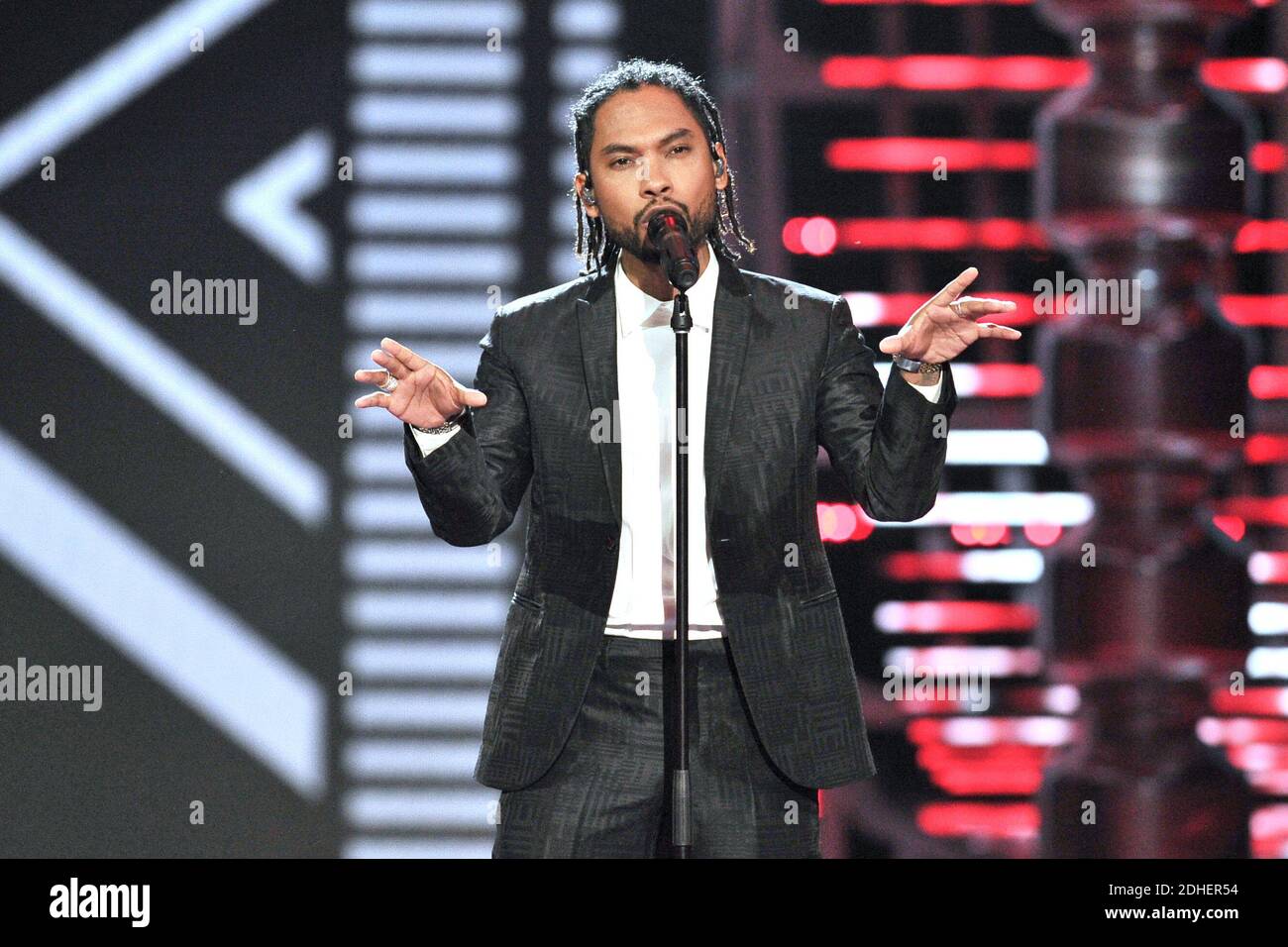 Migue attending the Victoria's Secret Fashion Show at the Mercedes-Benz ...