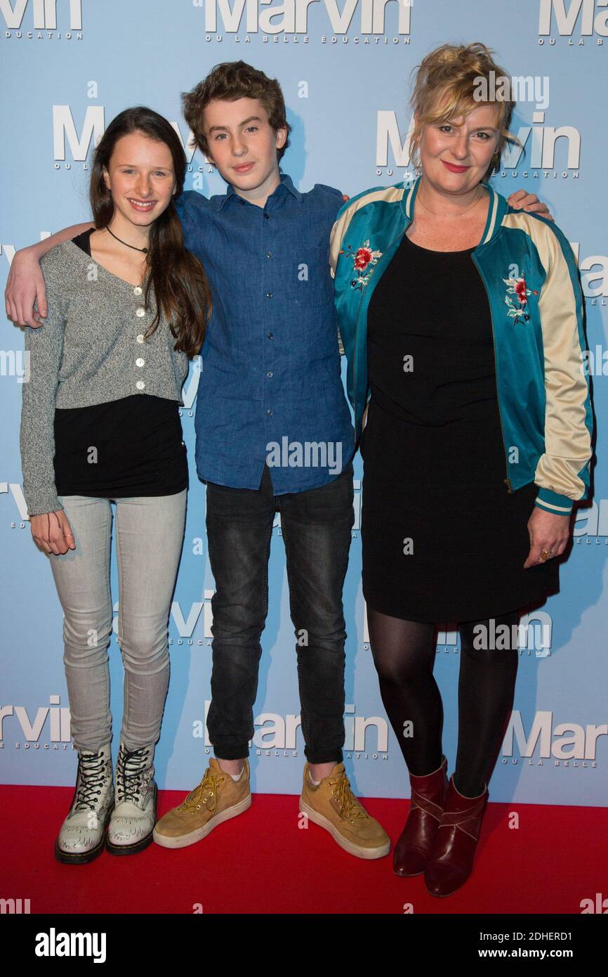 Luna Lou, Jules Porier, Catherine Salee arriving at 'Marvin' Paris film ...