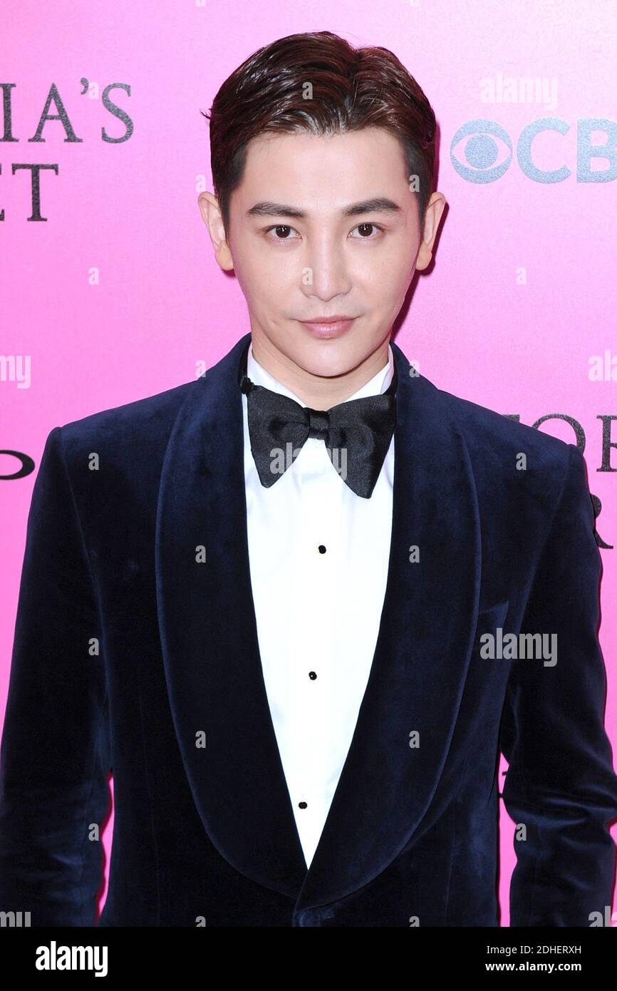 Sun Jian attending the Pink Carpet prior to the Victoria's Secret ...
