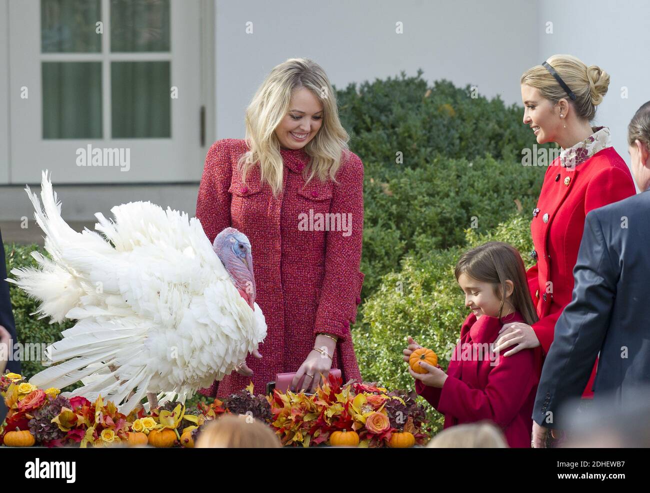 Tiffany Trump and Ivanka Trump with "Drumstick" after the ceremony ...