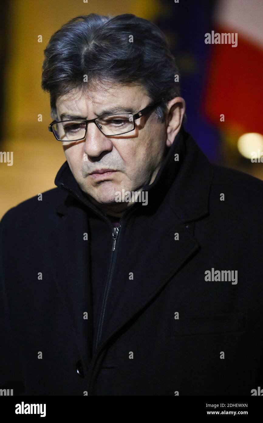 President of "La France Insoumise" party Jean-Luc Melenchon leaving the ...