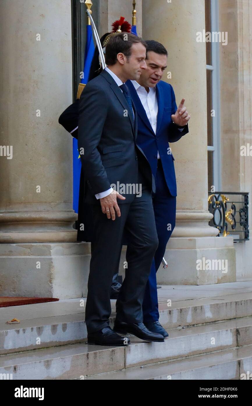 Greece's Prime Ministre Alexis Tsipras meets French President Emmanuel ...