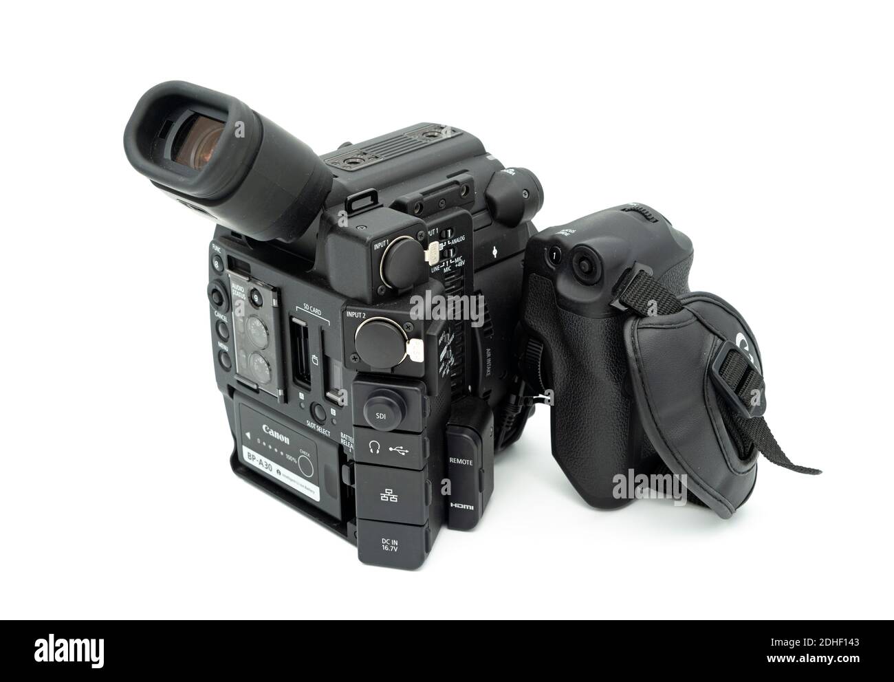 Canon EOS C200 professional cinema video camera cut out isolated on ...