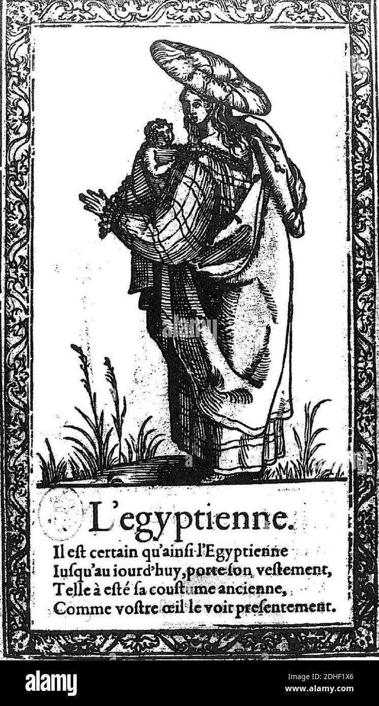 L'Égyptienne - The Egyptian Francois Desprez 1562 woodcut Stock Photo ...
