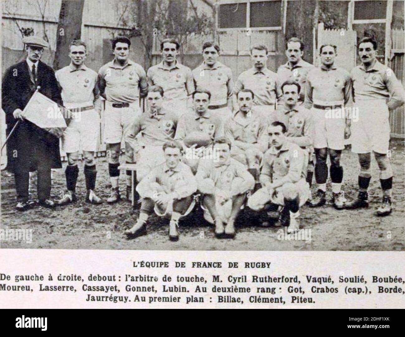 L'équipe de France de rugby en mars 1922 Stock Photo - Alamy