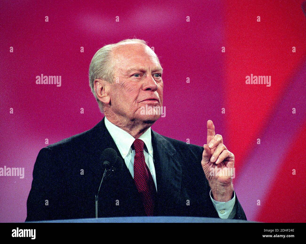 Former United States President Gerald R. Ford speaks at the 1996 ...