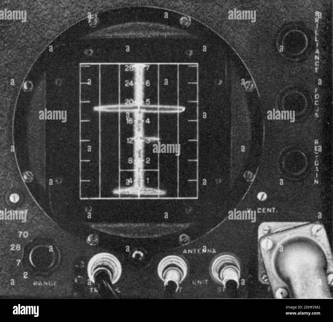 L-scope radar display Stock Photo - Alamy