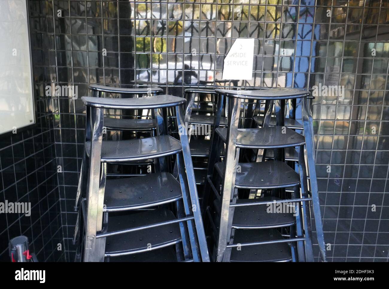 Barricade of tables and chairs hi-res stock photography and images - Alamy